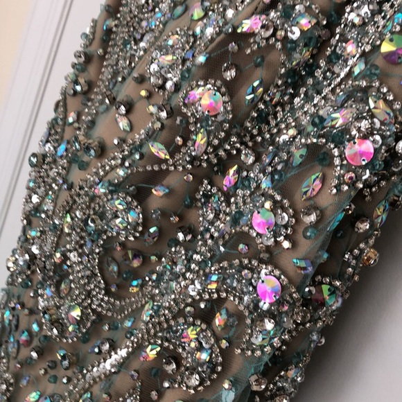 Camille LaVie | Dresses | Light Blue Embellished Prom Dress By Camille ...